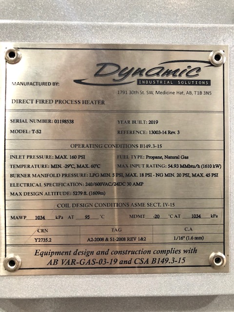 CSA B149.3 Certification - Dynamic Industrial Solutions