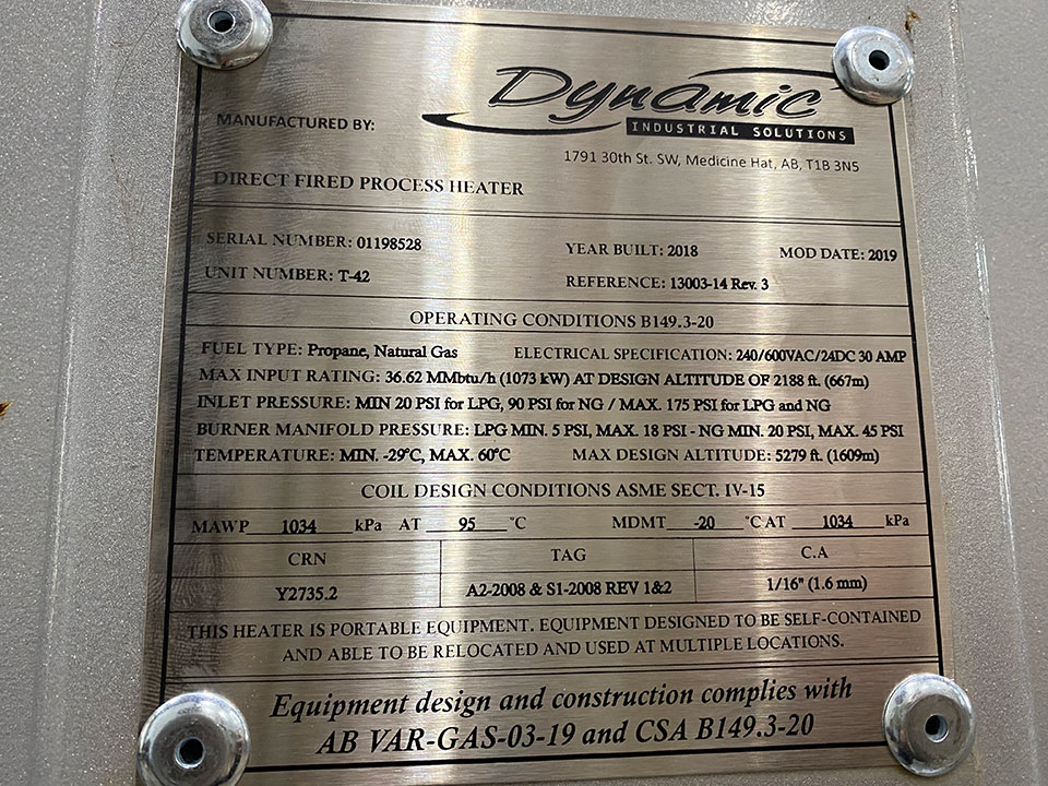 CSA B149.3 Certification - Dynamic Industrial Solutions