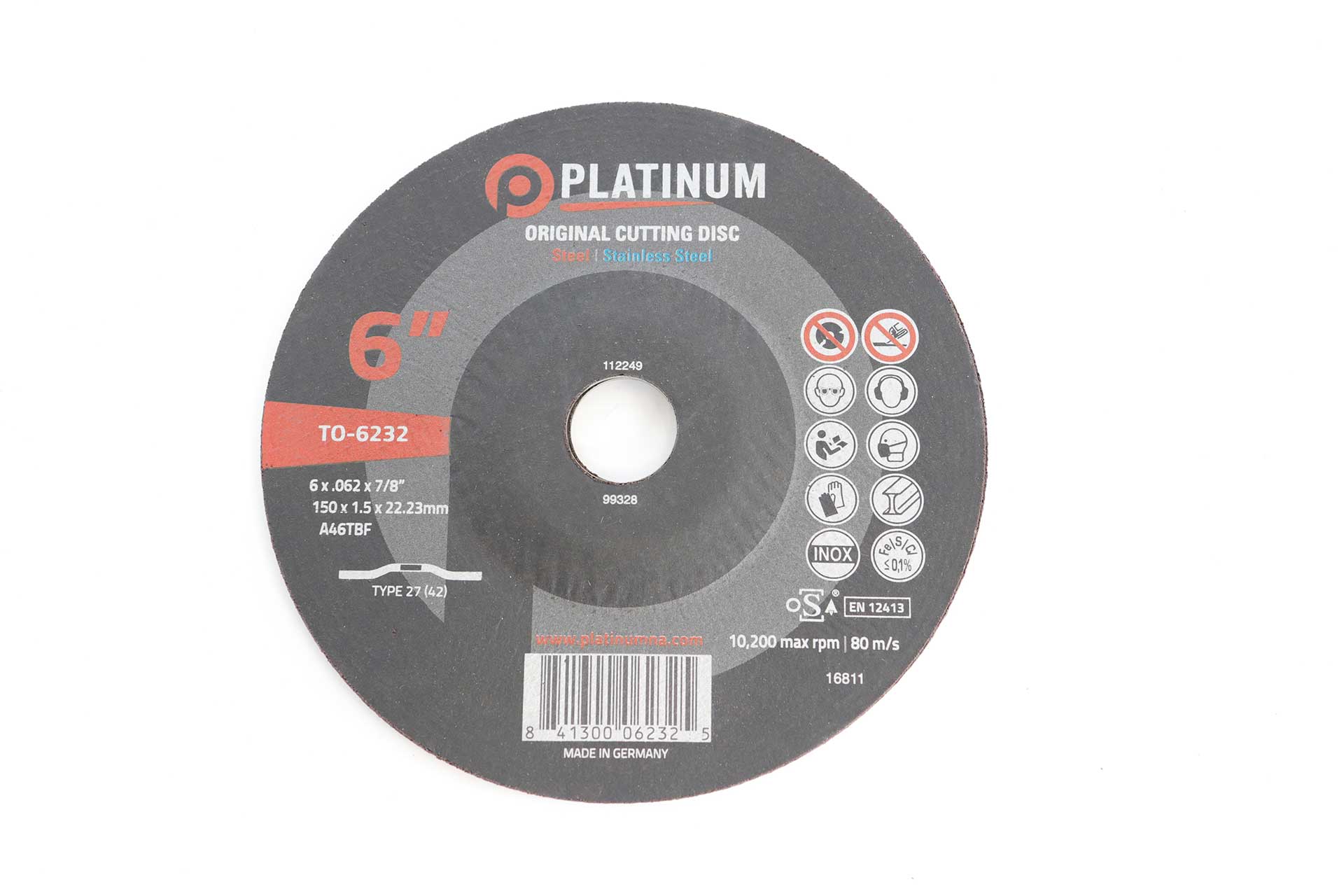 TO-6232-6inchX062 Zip Cut Platinum - Dynamic Industrial Solutions